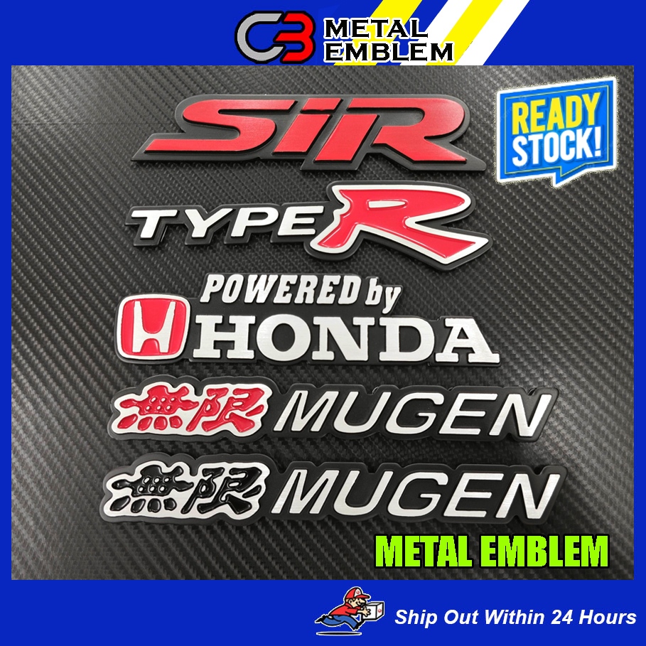 MUGEN HONDA METAL EMBLEM 3D STICKER SIR TYPE R EMBLEM / EB41 | Shopee ...