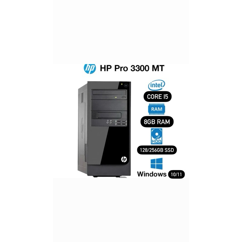 HP Pro 3300 MT Microtower PC Intel Core i3 i5 2/3 Gen Window 11 DESKTOP ...