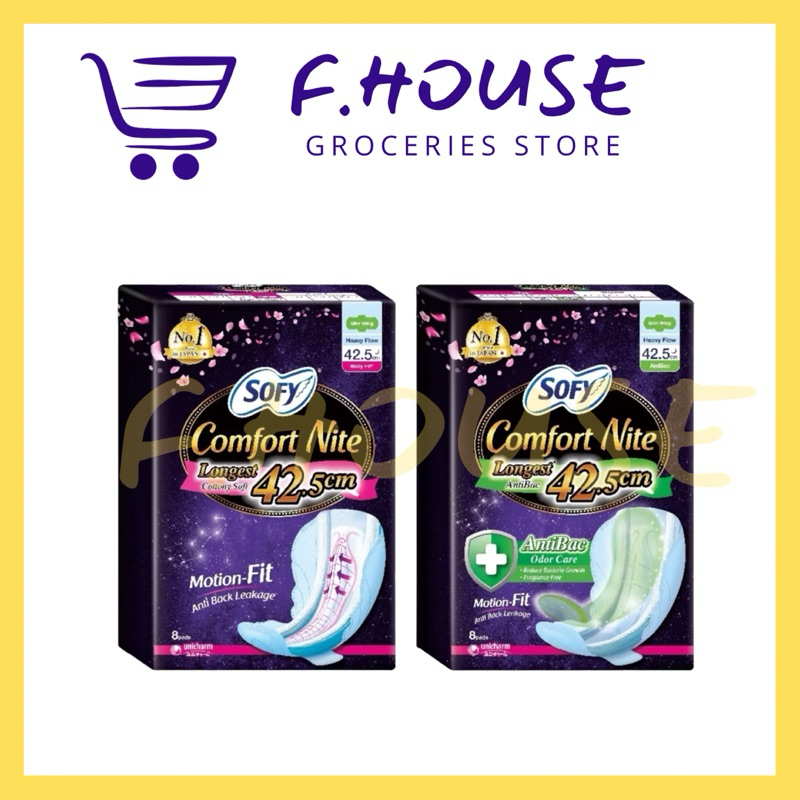 SOFY Comfort Nite Body Fit Slim Wing / Anti-Bacterial Night Slim Wing ...