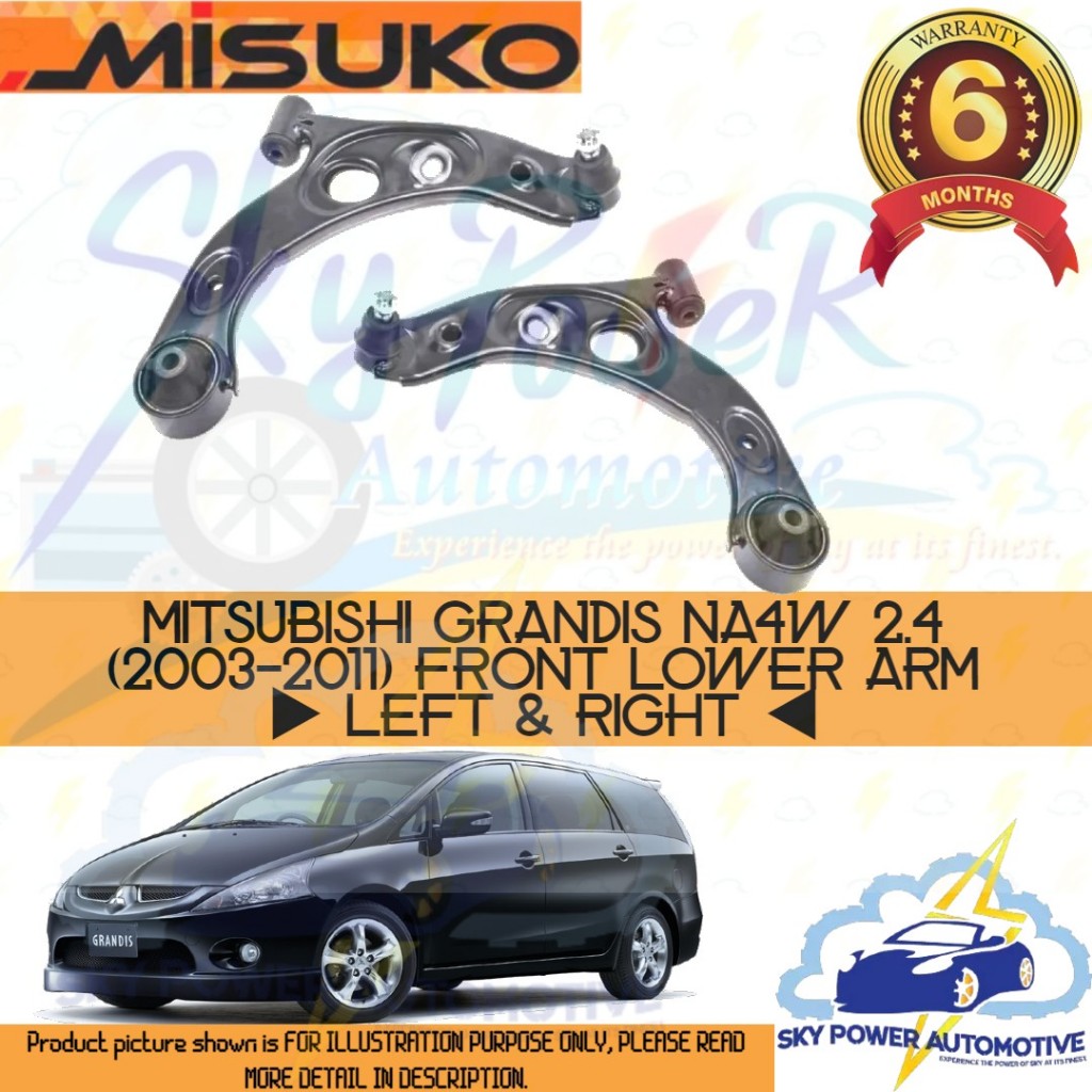 MITSUBISHI GRANDIS NA4W 2.4 (2003-2011) MISUKO LOWER ARM ( FRONT LEFT ...