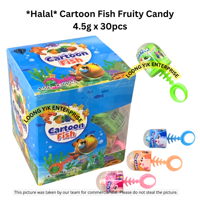 *Halal* Cartoon Fish Fruity Candy 4.5g x 30pcs | Shopee Singapore