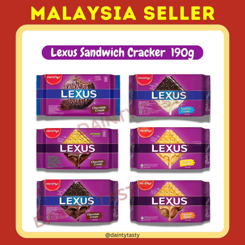Munchy's Lexus Sandwich Cracker (Chocolate/Vanilla/Peanut Butter/Cheese ...