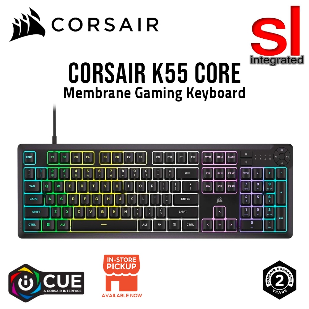 Corsair K55 CORE RGB Membrane Gaming Keyboard | Shopee Singapore