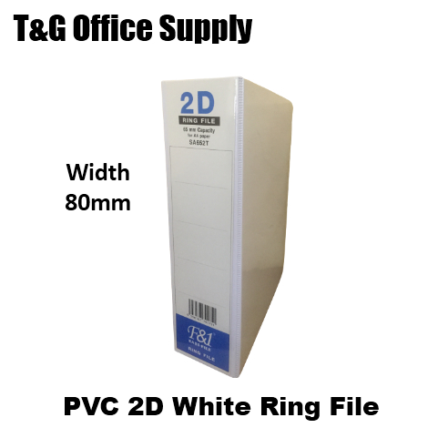 [80mm] PVC 2D White Ring File / A4 File (80mm) | Shopee Singapore
