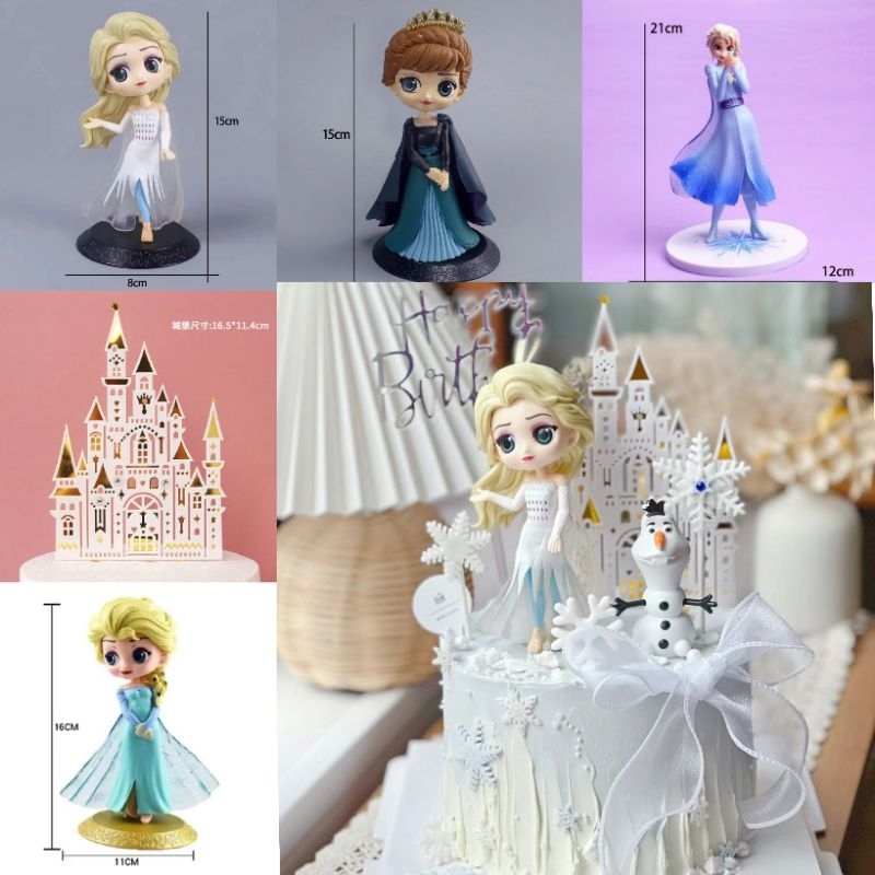 - PVC Disney Princess Elsa Anna Figurine Cake Topper (DIY) | Shopee ...