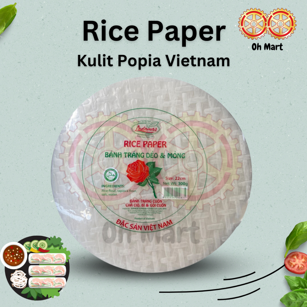 Vietnamese Popiah Leather Rice Paper 22CM - 300g | Shopee Singapore