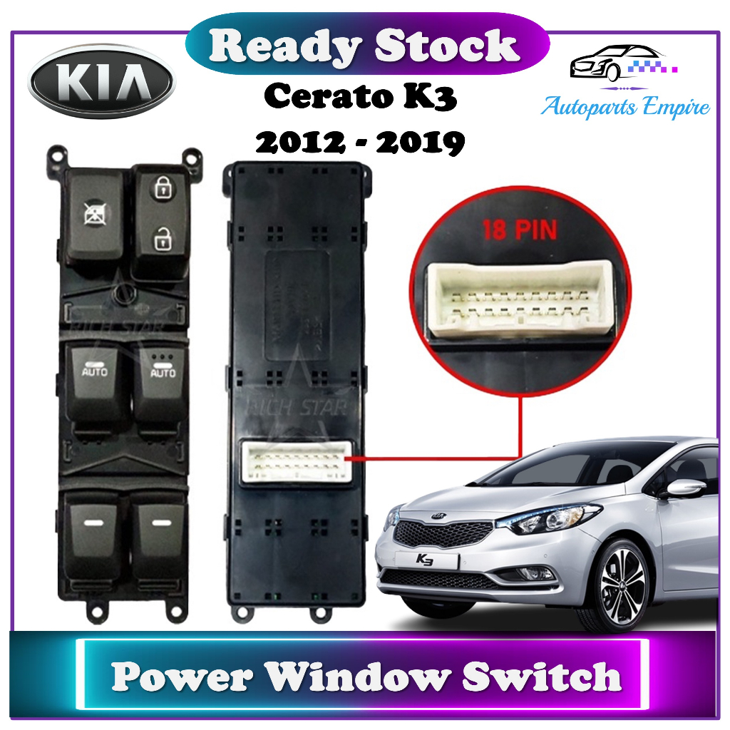 Kia Cerato 】 Power Window Switch / Suis Tingkap / Main Switch ( Forte ...