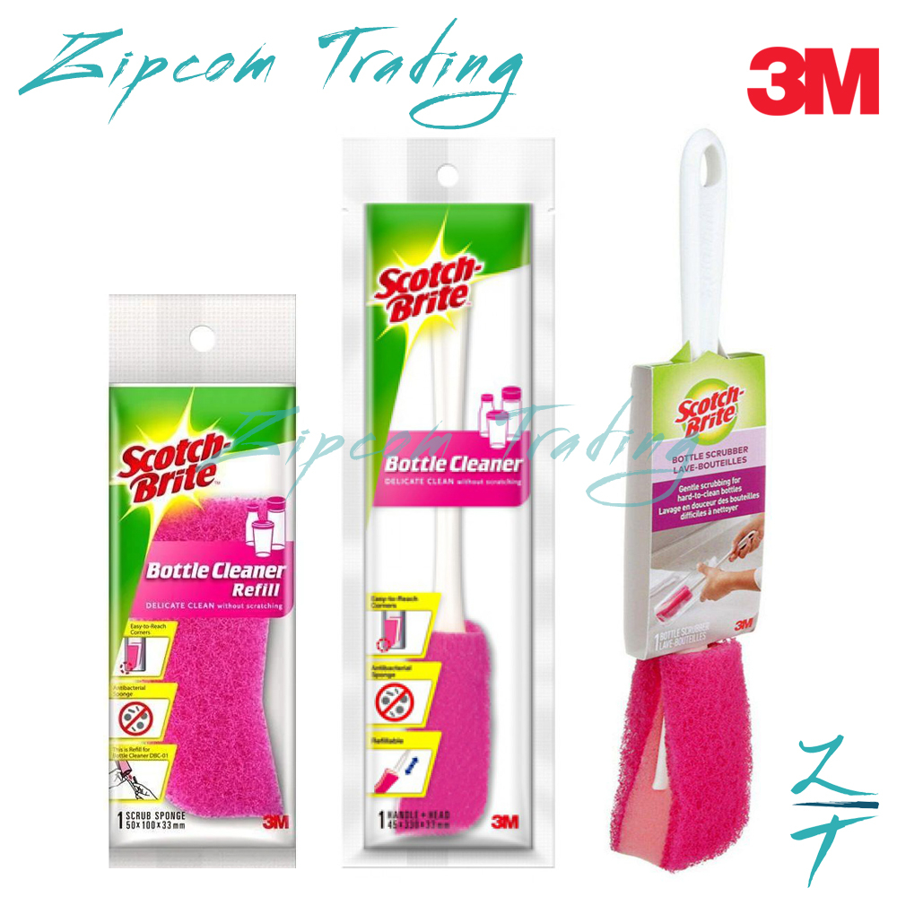 3M Scotch Brite Long Handle Bottle Cleaner / Refill | Shopee Singapore