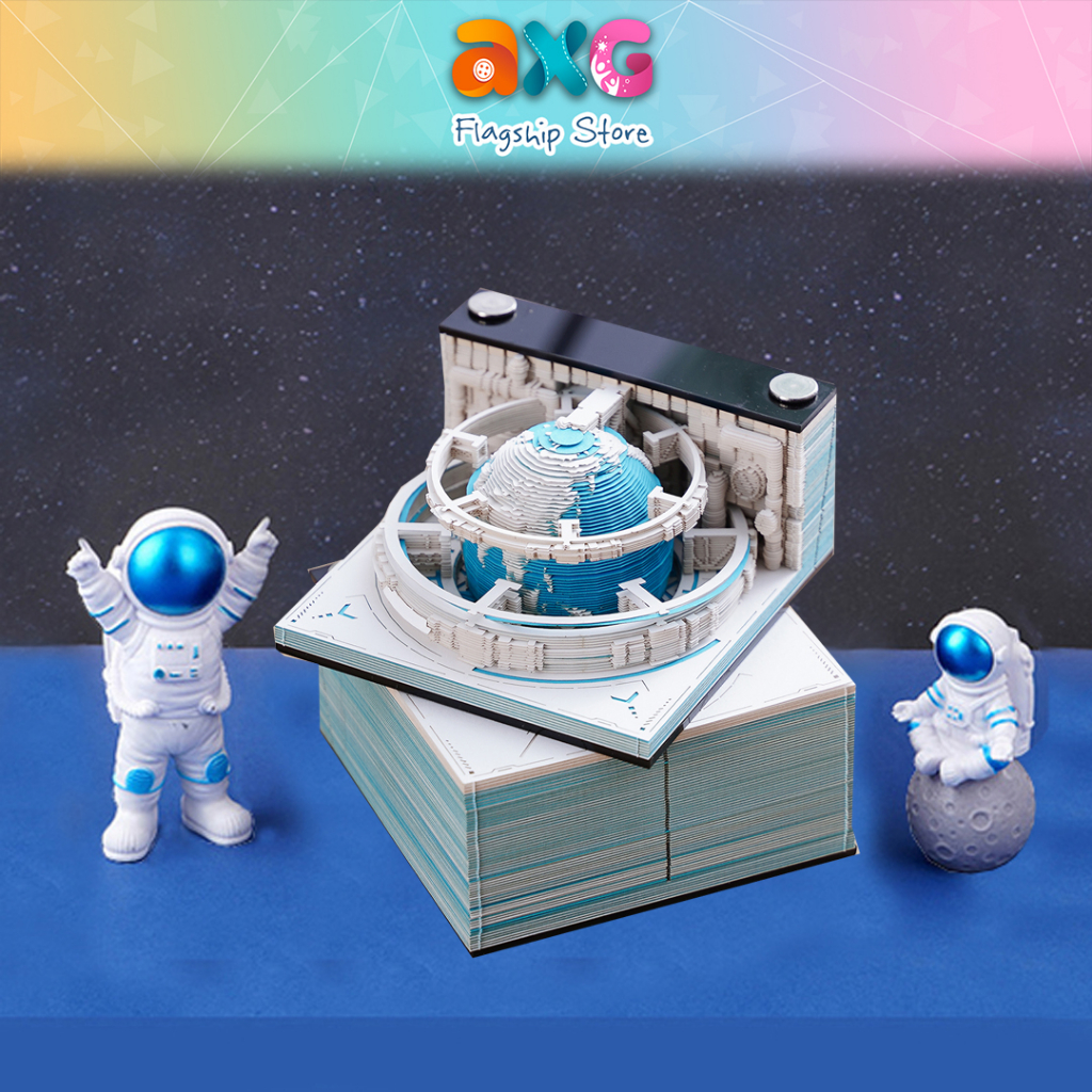 3D Notepad Memopad Papercraft Save The Planet Medium Set Hand-Torn Non ...