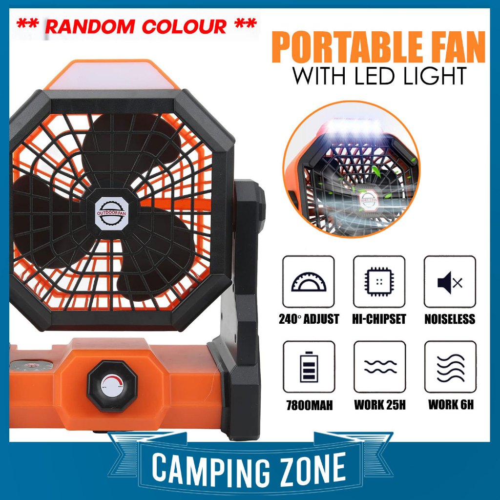 Portable Rechargeable Fan Outdoor Camping Fan Mini USB Table Fan with ...