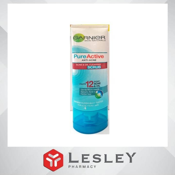 GARNIER PureActive Anti-Acne & Oil Clearing Scrub (100ml) | Shopee Singapore