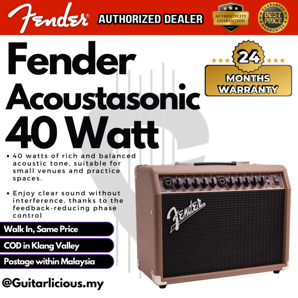 FENDER Acoustasonic 40 Acoustic Guitar Amplifier (40 watts) amplifier ...