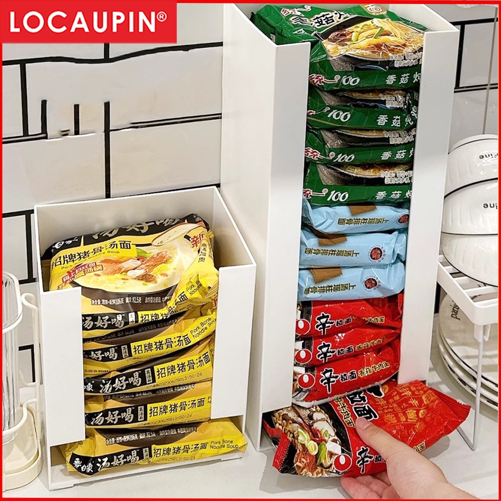 Locaupin Instant Noodle Storage Container Stackable,Plastic Organizer ...