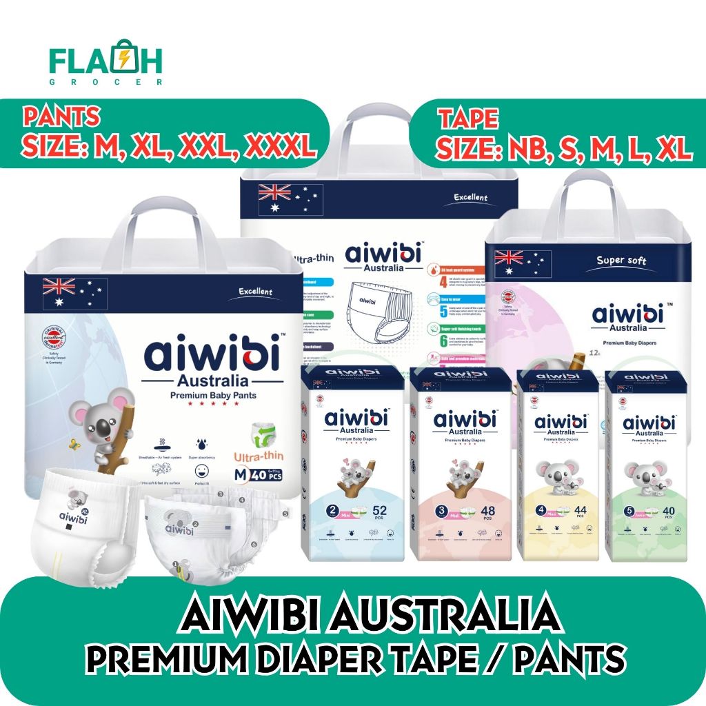 Aiwibi- Premium Natural Tape / Pants - NB/S/M/L/XL - (1's Pack ...