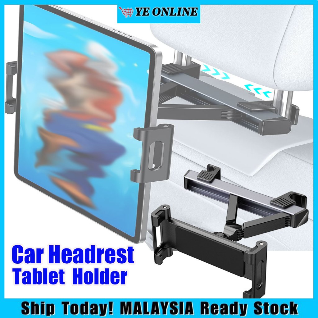 Car Headrest Phone Holder Flexible Adjustable 360 Degree Back Seat Car ...
