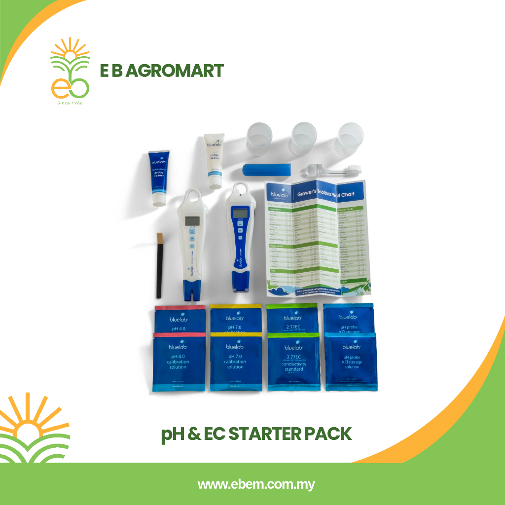 Bluelab Grower's Toolbox ( pH Meter + EC Meter + Calibration Solutions ...