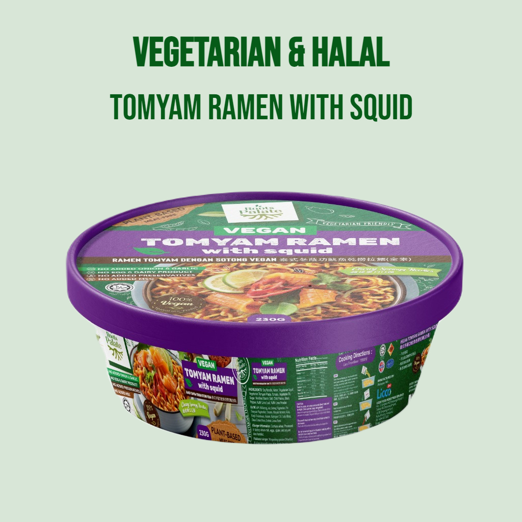 Roots Palate Vegetarian Food Halal - TomYam Ramen with Squid 230g (Tom ...