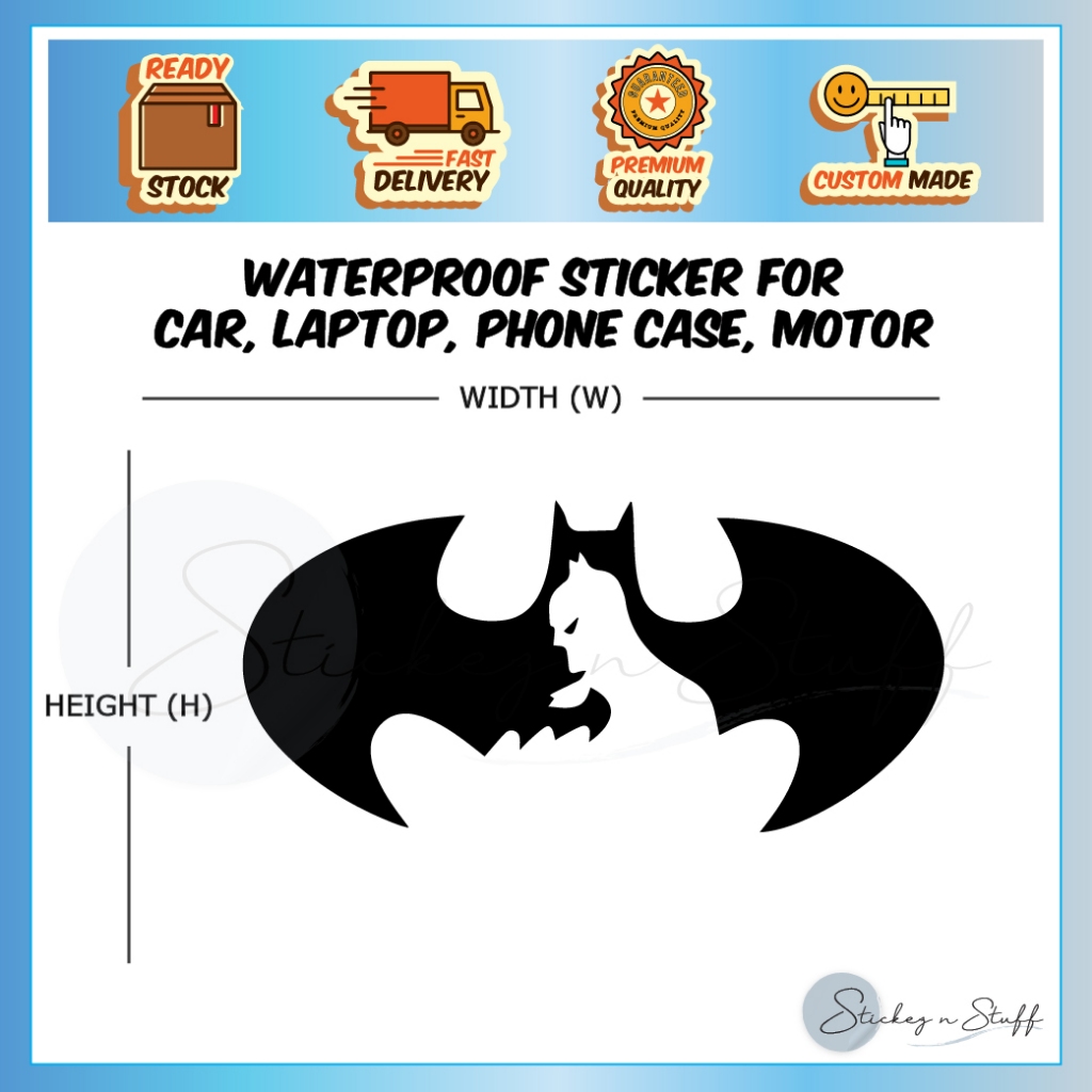 [D5] Batman DC Superhero Reflective Sticker Car Truck Vinyl Decal Dark ...