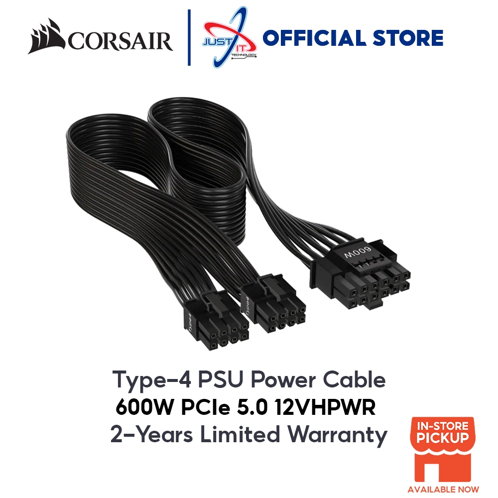 CORSAIR 600W PCIe 5.0 12VHPWR Type-4 PSU Power Cable ( CP-8920284 ...
