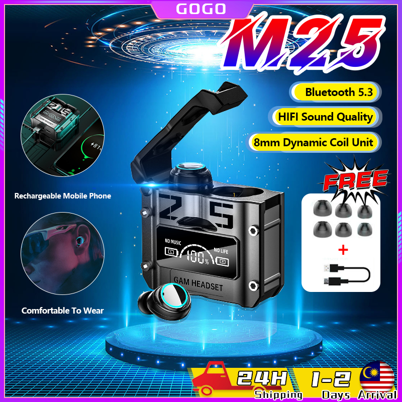 TWS M25 Bluetooth Earphone 5.3 Waterproof Wireless Headphone Stereo ...