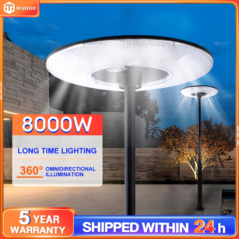 8000W UFO Solar Spotlight Flood Bright Outdoor Remote Control Solar LED Street Light Floodlight ...