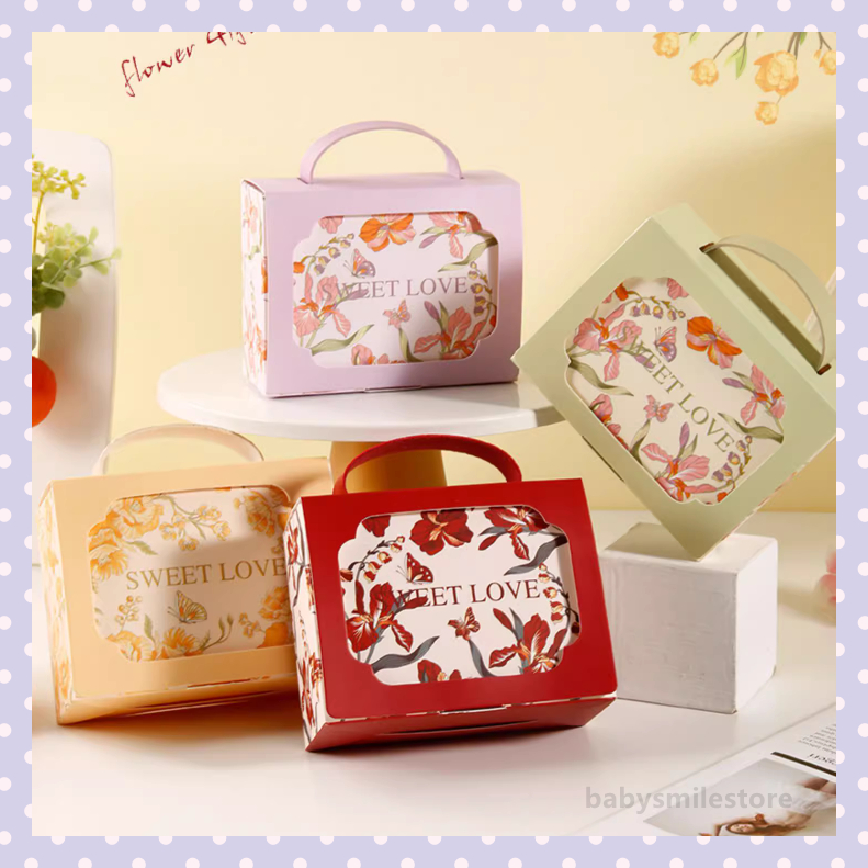 50pcs Kotak Telur Sweet Love PU Leather Handle Wedding Goodies Box ...