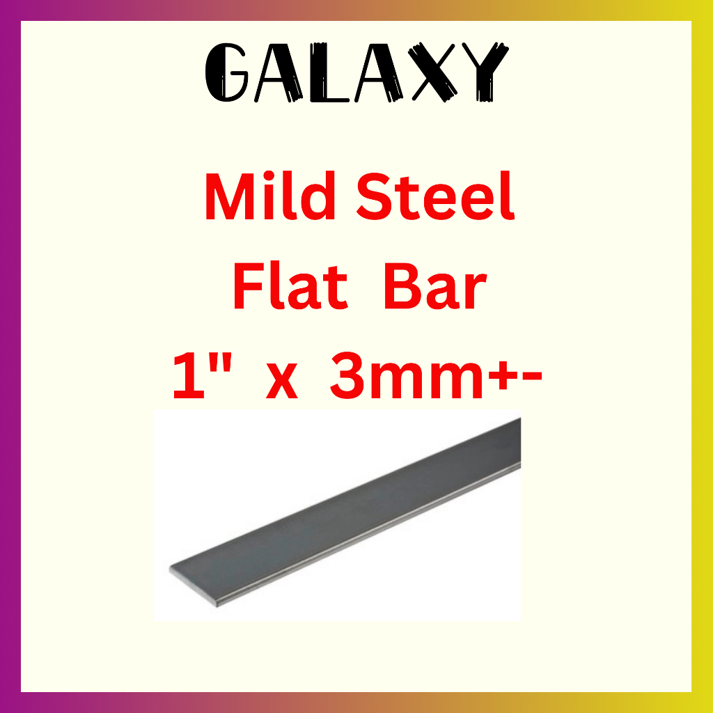 FLAT BAR Mild Steel 1" (25mm ) x 3mm+- Thickness / Besi Lipis / Besi ...