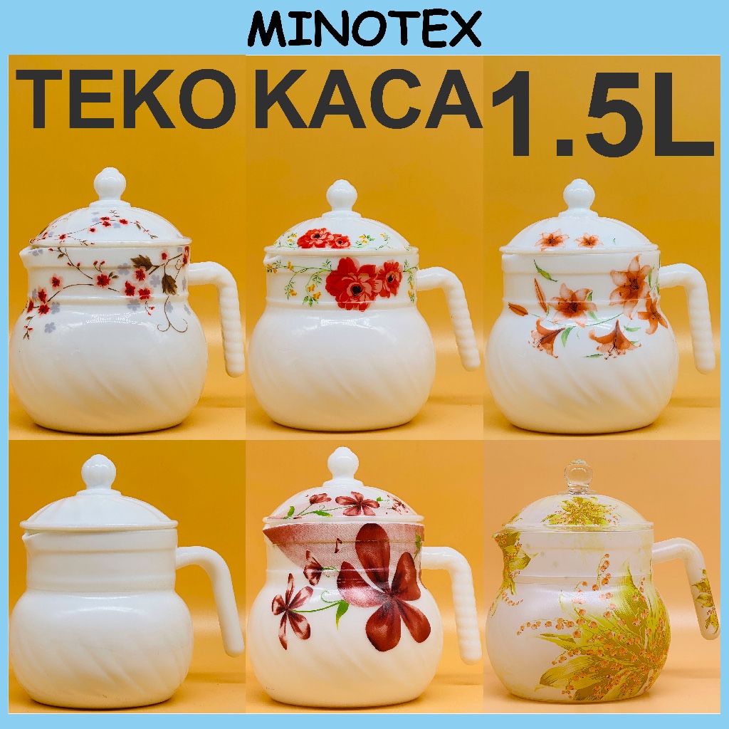 PUTIH 1.5l Heat Resistant Opal Glass Teapot/Opal Glass Water Jug/Heat ...