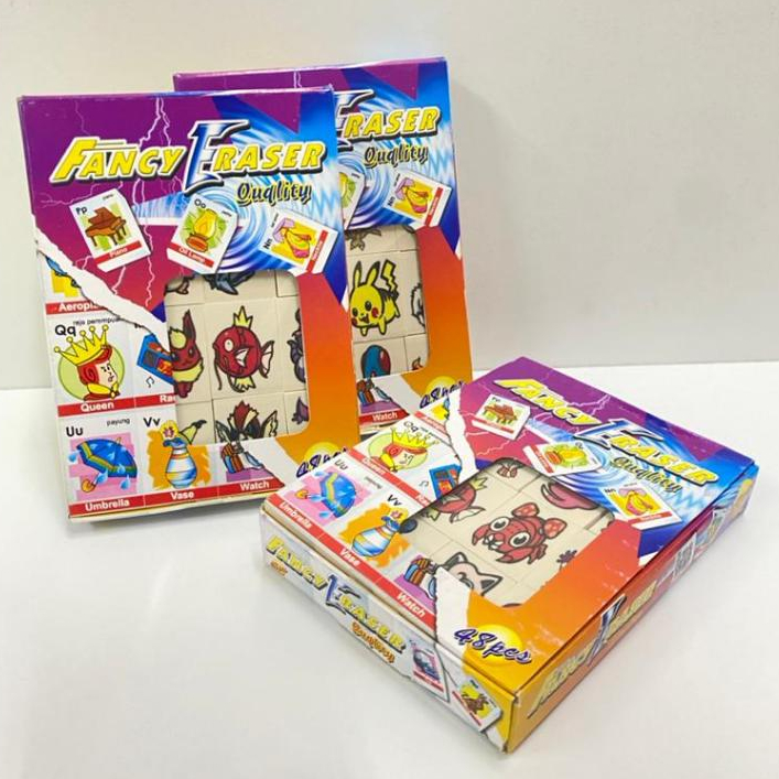 Fancy Pokemon Eraser (1x48pcs) (1box) / Patterned Eraser / 1 box ...