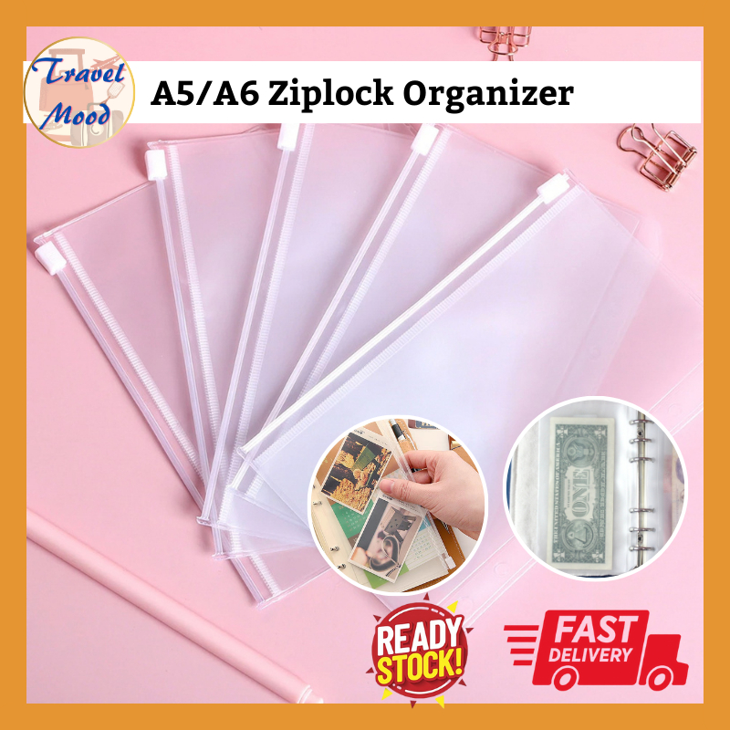 A5/A6 Ziplock Cash Budget Saving Planner Stationery Sticker Organizer ...