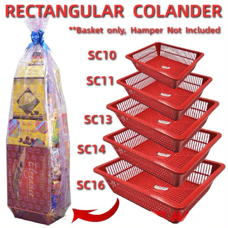 Rectangular Plastic Colander / Hamper Basket / Bakul Hamper / Bakul ...