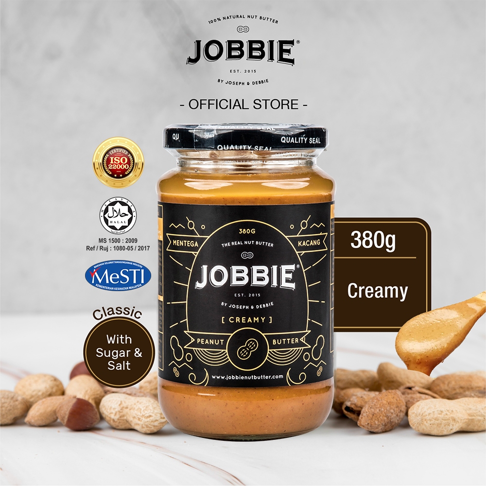JOBBIE Creamy Classic Peanut Butter (380g) | Shopee Singapore