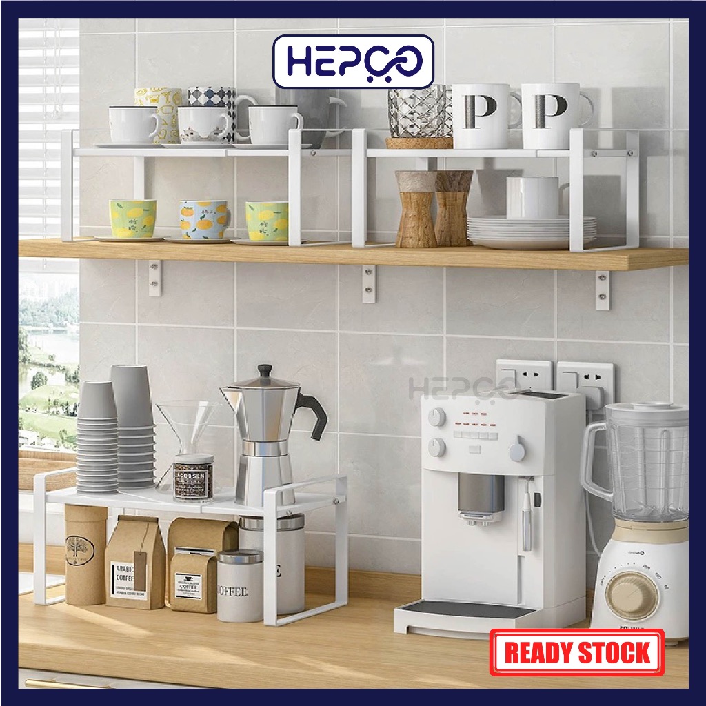 Kitchen Rack Stackable Plate Rack Kitchen Cabinet Shelf Spice Rack ...