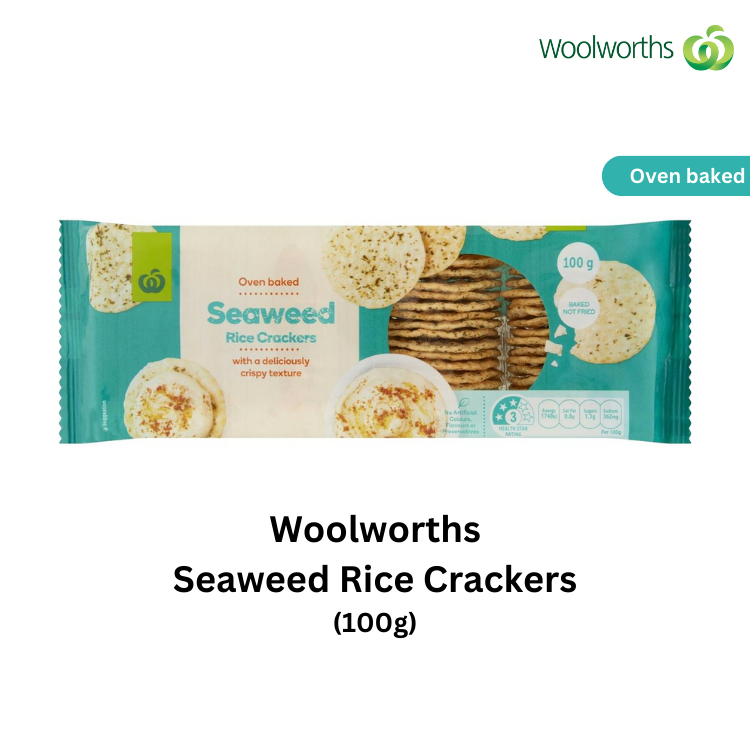Woolworths - Oven-Baked Seaweed Rice Crackers (100g) | Shopee Singapore