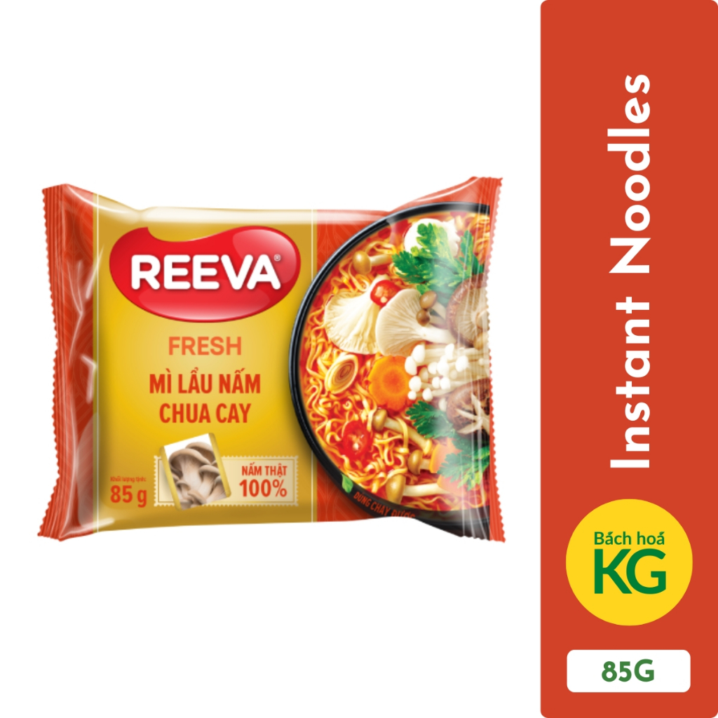 REEVA noodle hot pot spicy and sour mushroom pack of 85g - 面条火锅酸辣蘑菇包85克 ...