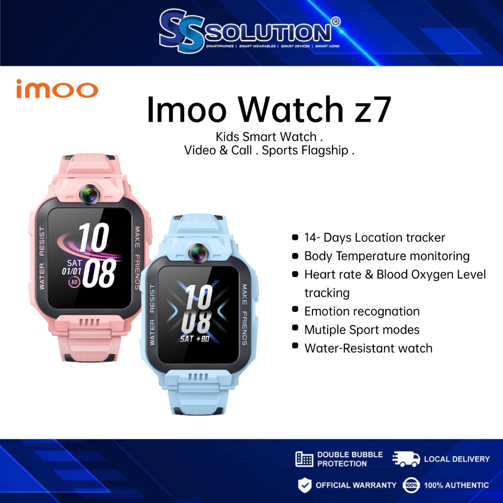 IMOO Kids Smart Watch Phone Z7 l HD Video Call | 5 Satellites Locating ...