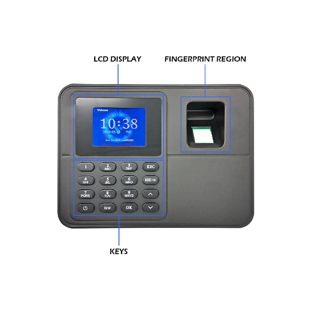 Biometric Fingerprint Attendance Punch Card Machine Thumbprint Machine ...