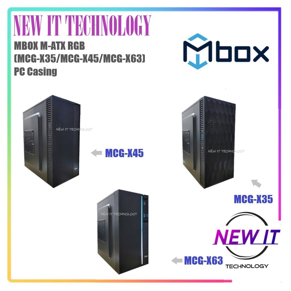 MBOX PREMIUM M-GAMING MATX / ITX PC Desktop Casing RGB Ligthning Bar ...