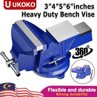 3'' / 4" / 5 '' / 6 " Heavy Duty Clamp Bench Vise Clamp Tool 360 Rotation Ragum Meja Inch Swivel ...