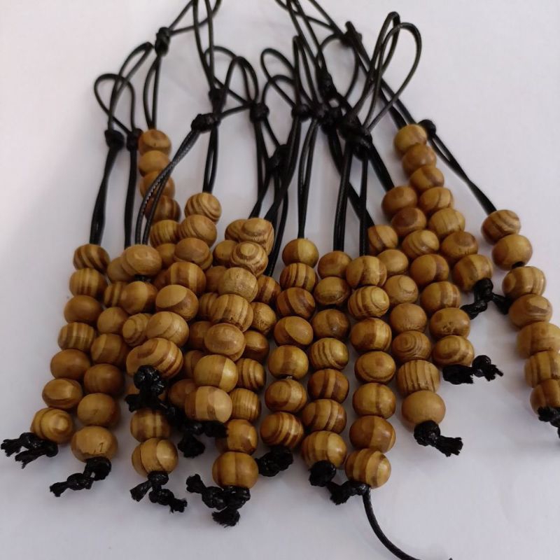 KAYU Tasbih Keychain Kukoon Wood Seven Grains/Seeds Of Rope For Hajj ...