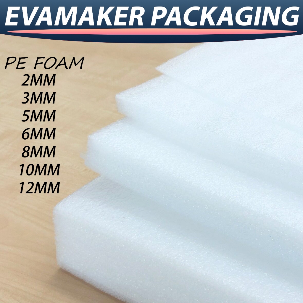PE FOAM 2MM 3MM 5MM 6MM 8MM 10MM 12MM (1") Polyethylene Closed Cell ...