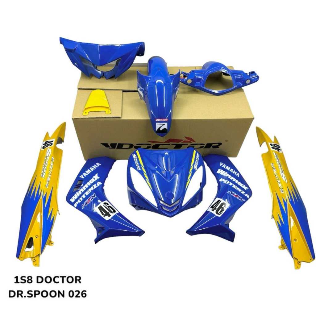 COVERSET YAMAHA LC 135 V1 1ST MODEL 135LC V1 CAMPUR DESIGN MX KING ...