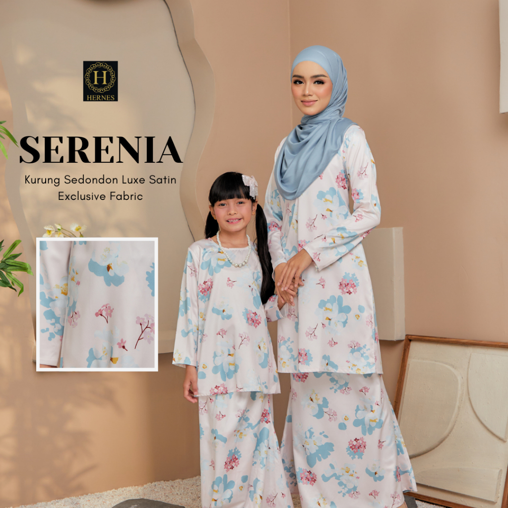 HERNES BAJU KURUNG MOTHER CHILD SERENIA BAJU RAYA BUDAK RAYA 2024 BAJU ...