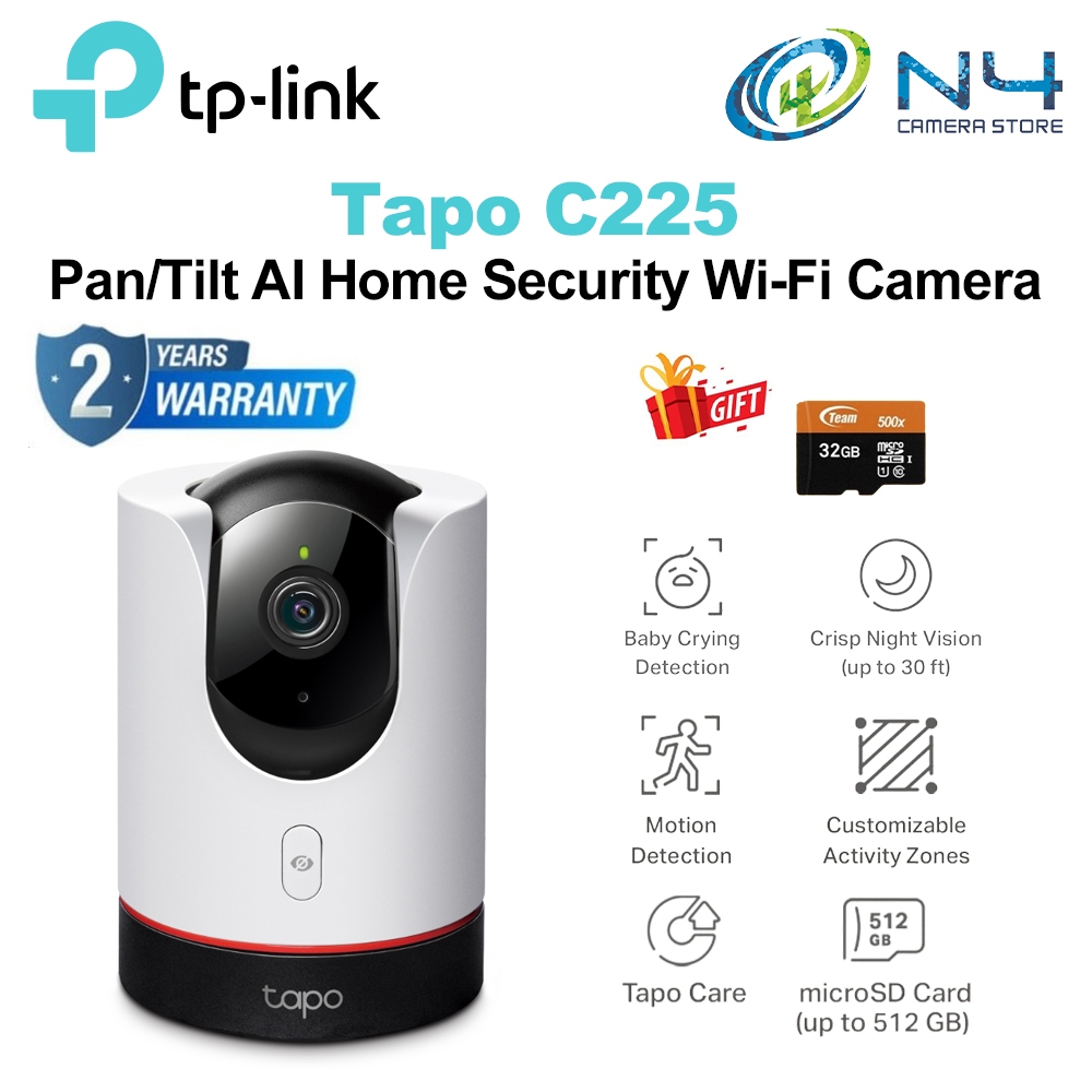 TP Link Tapo C225 Pan/Tilt AI Home Security Wi-Fi Camera Tapo Link ... TP Link Tapo C225 Pan/Tilt AI Home Security Wi-Fi Camera Tapo Link ...
