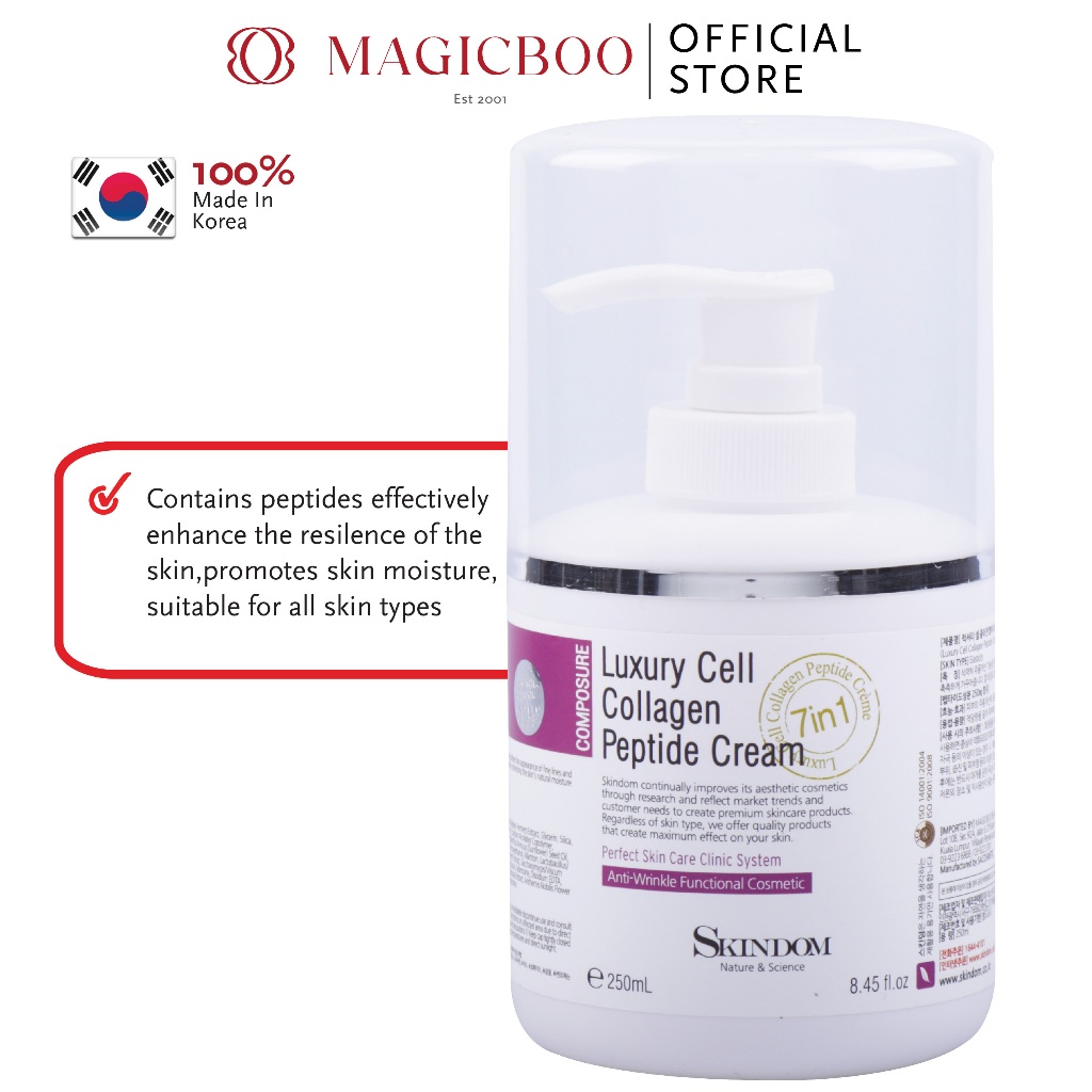 Magicboo Skindom Luxury Cell Collagen Peptide Cream 250ml | Shopee ...