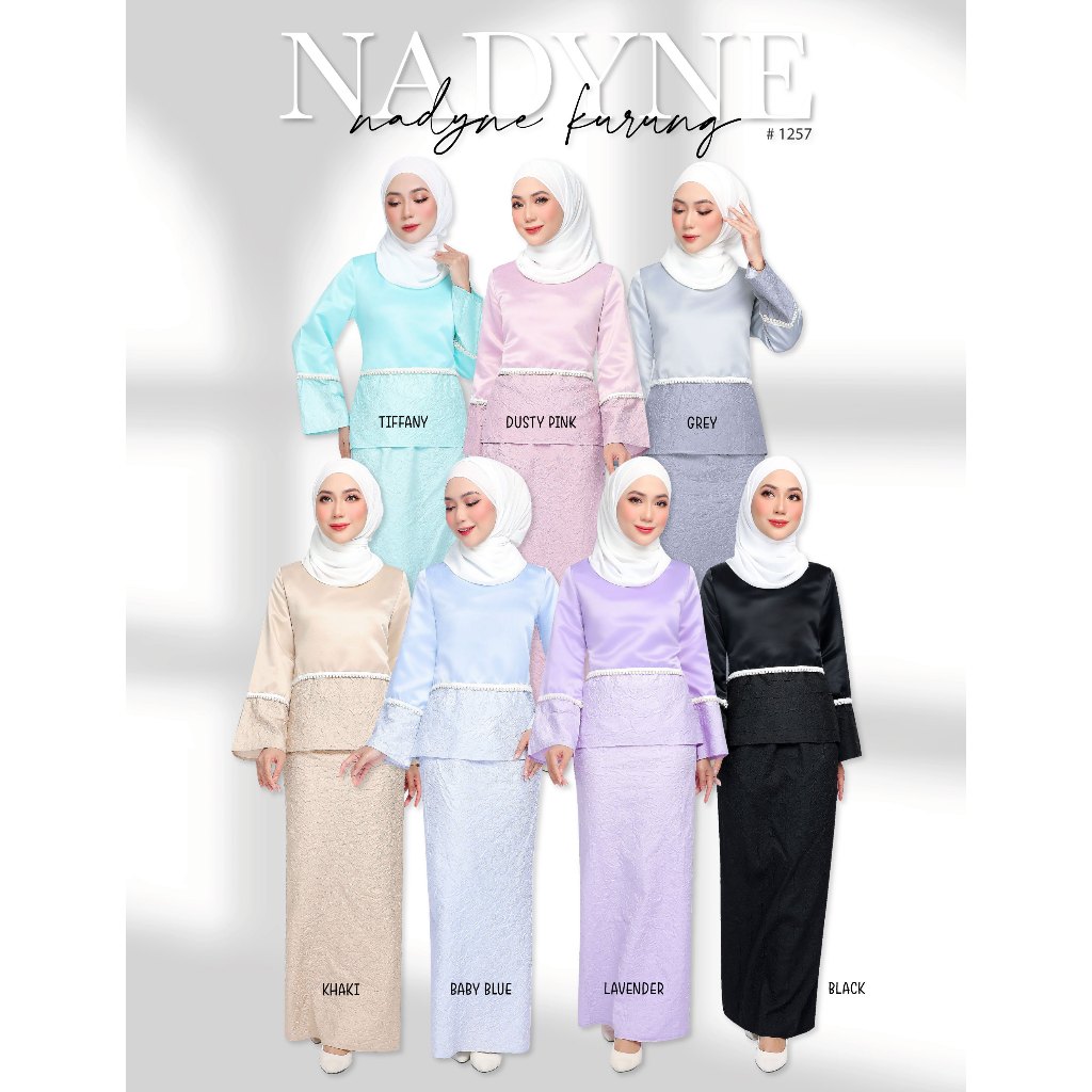 BAJU RAYA 2024 NADYNE Kurung Modern | Shopee Singapore
