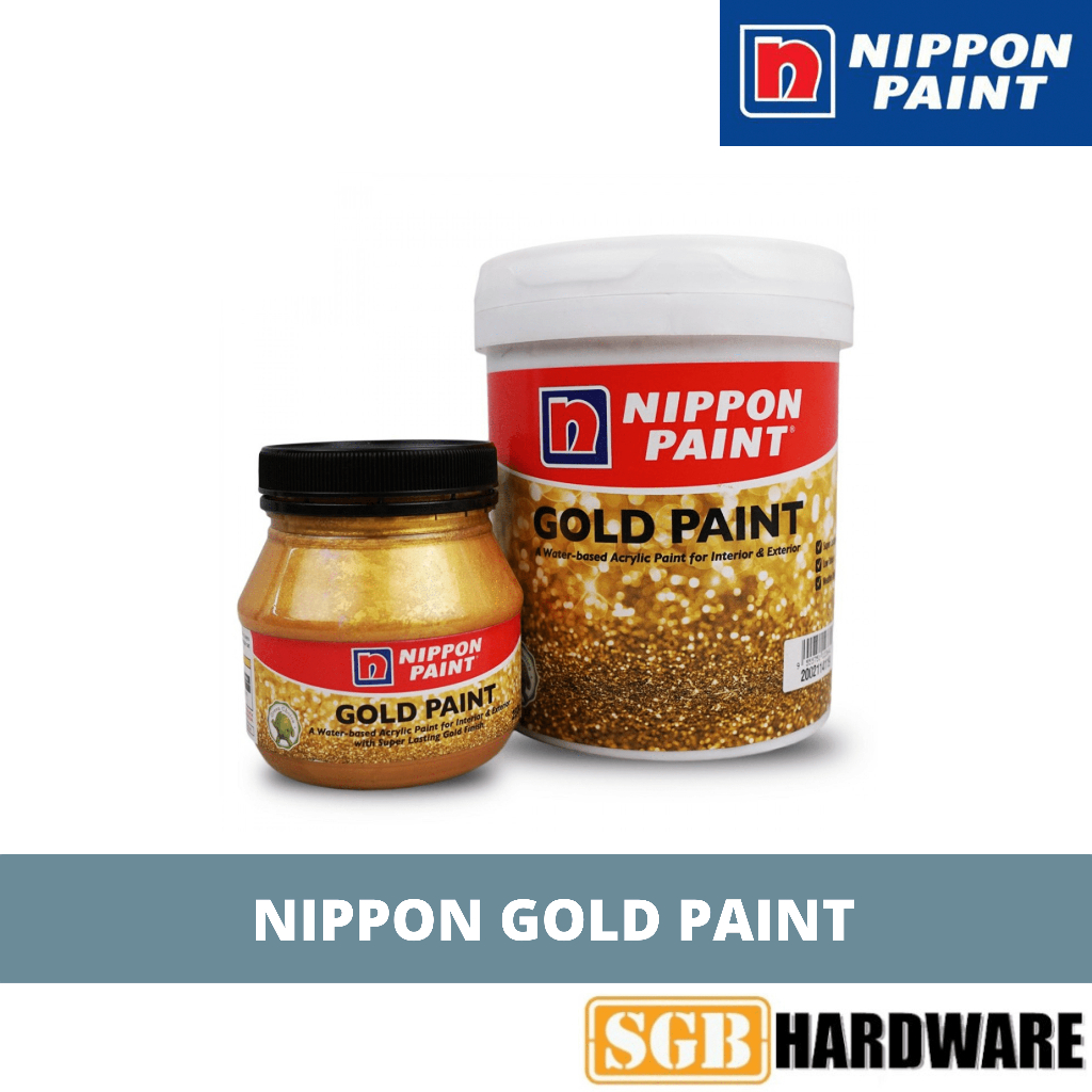 NIPPON Gold Paint Acrylic Paint Water Based Interior & Exterior 250g ...