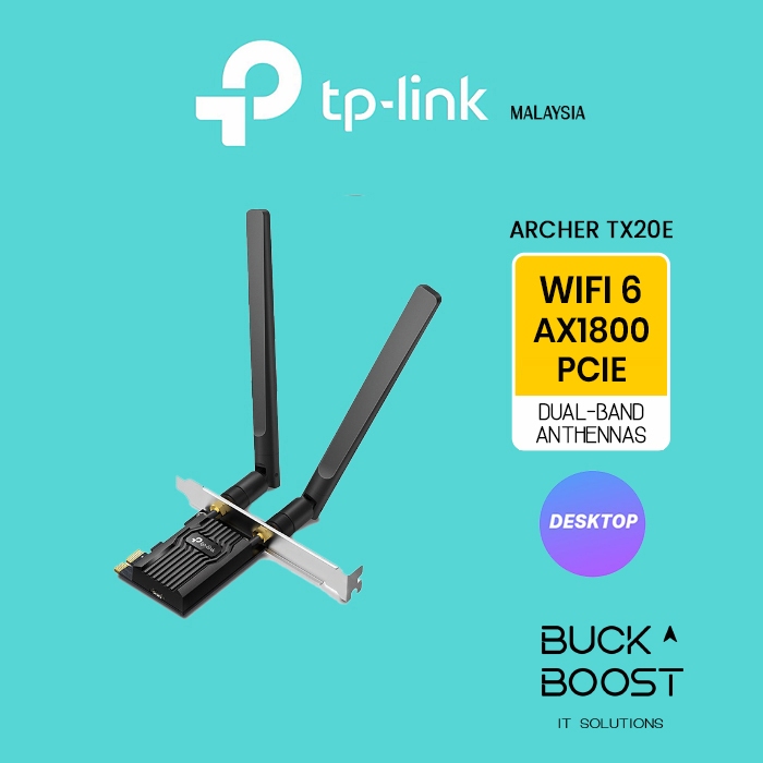 TP-LINK (Archer TX20E) AX1800 Wi-Fi 6 Bluetooth 5.2 PCIe Adapter for ...