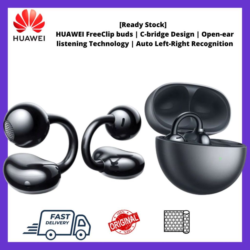 [New] HUAWEI FreeClip buds | C-bridge Design | Open-ear listening ...