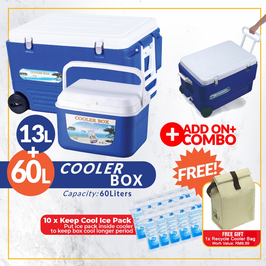 60L 80L Super Big Cooler Ice Box with Wheel Portable Storage Cold Box ...